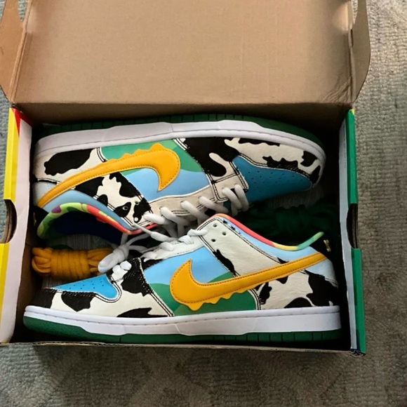 Nike | Shoes | Nike Men Sneakers Blue Yellow Black White Chunky Dunks ...
